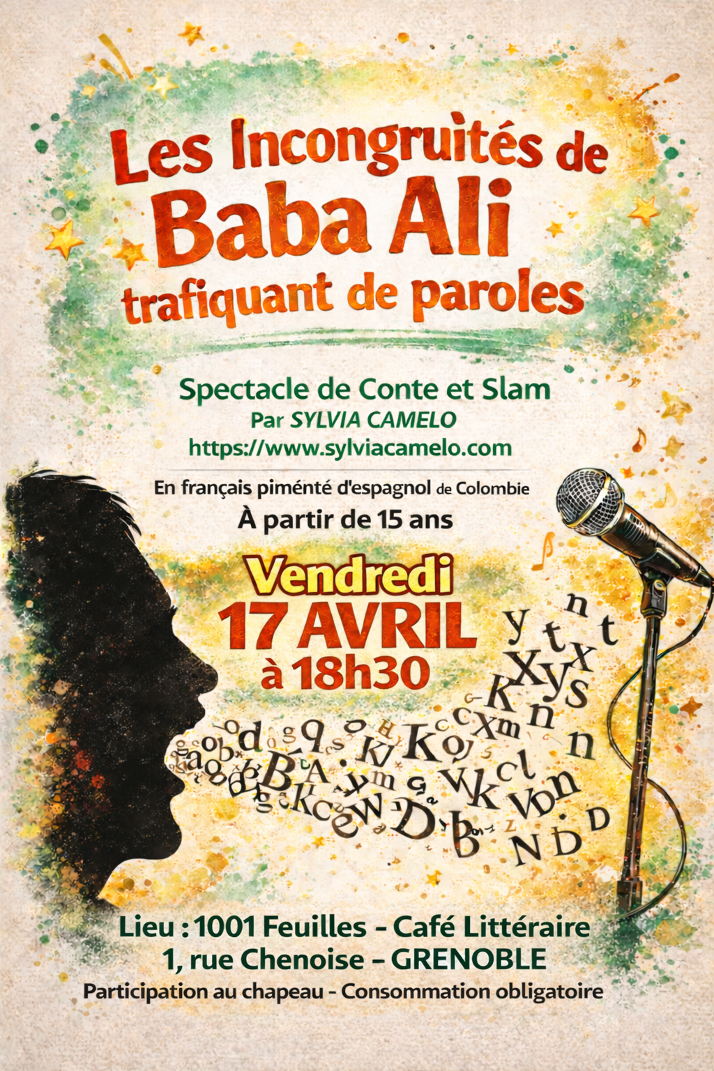Les incongruités de Baba Ali trafiquant de paroles - 1001 Feuilles Grenoble
