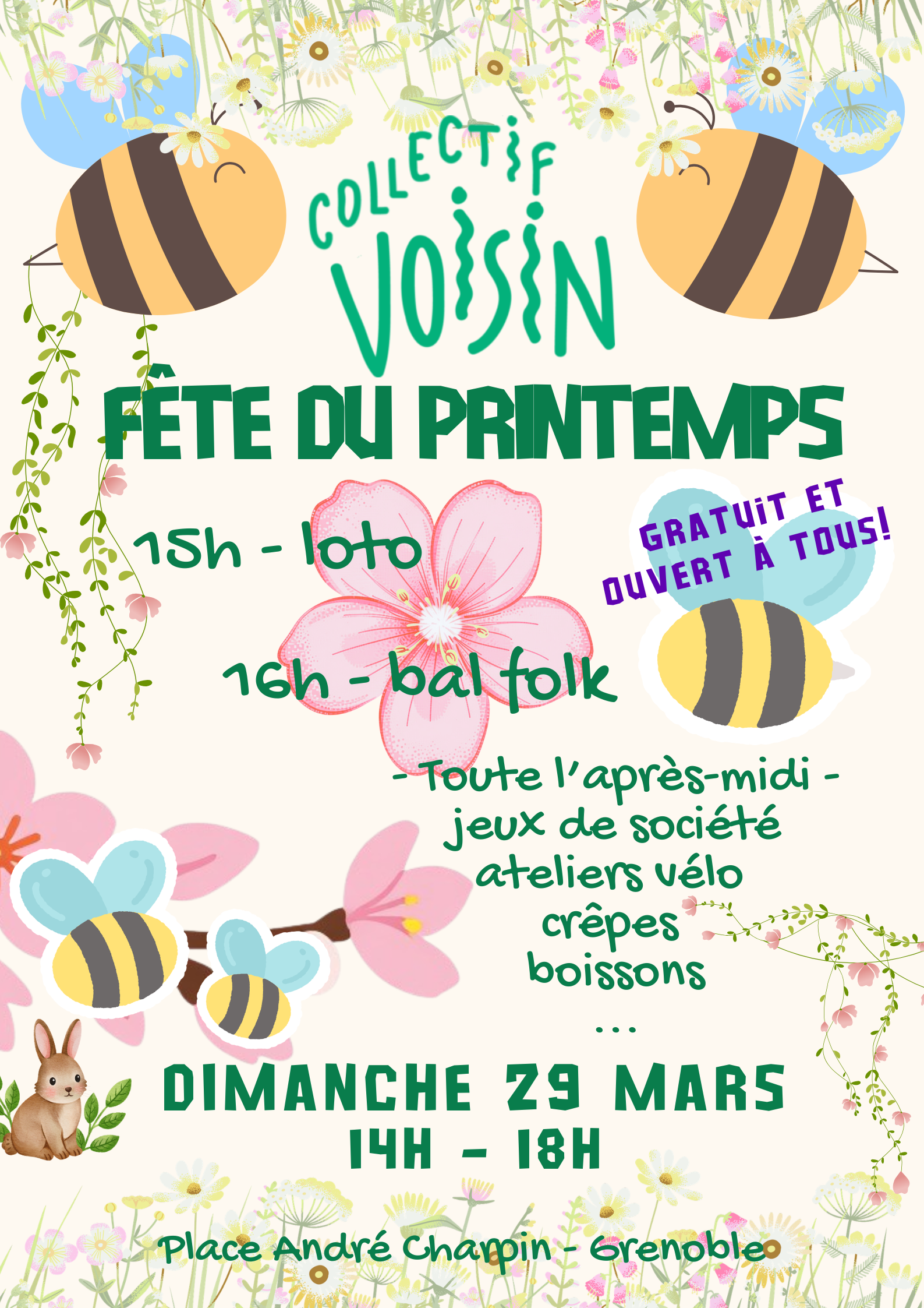 Fête du printemps à l'Abbaye - Collectif voisin Grenoble